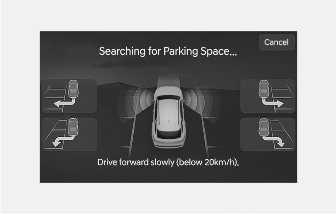 Remote Smart Parking Assist operation