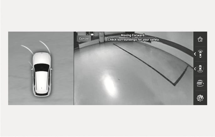 Remote Smart Parking Assist operation